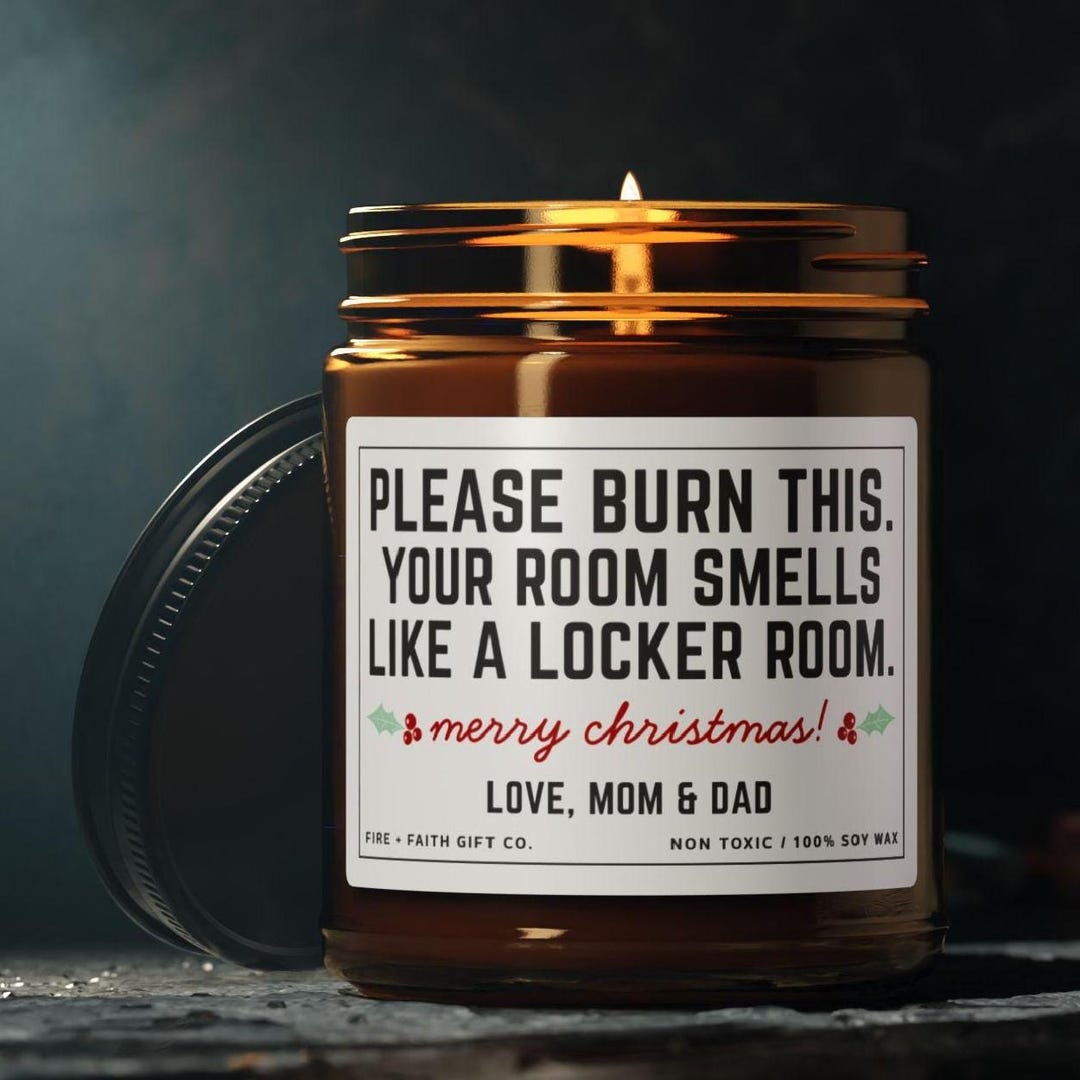 Your Room Smells Like a Locker Room Funny Christmas Candle: Stocking ...