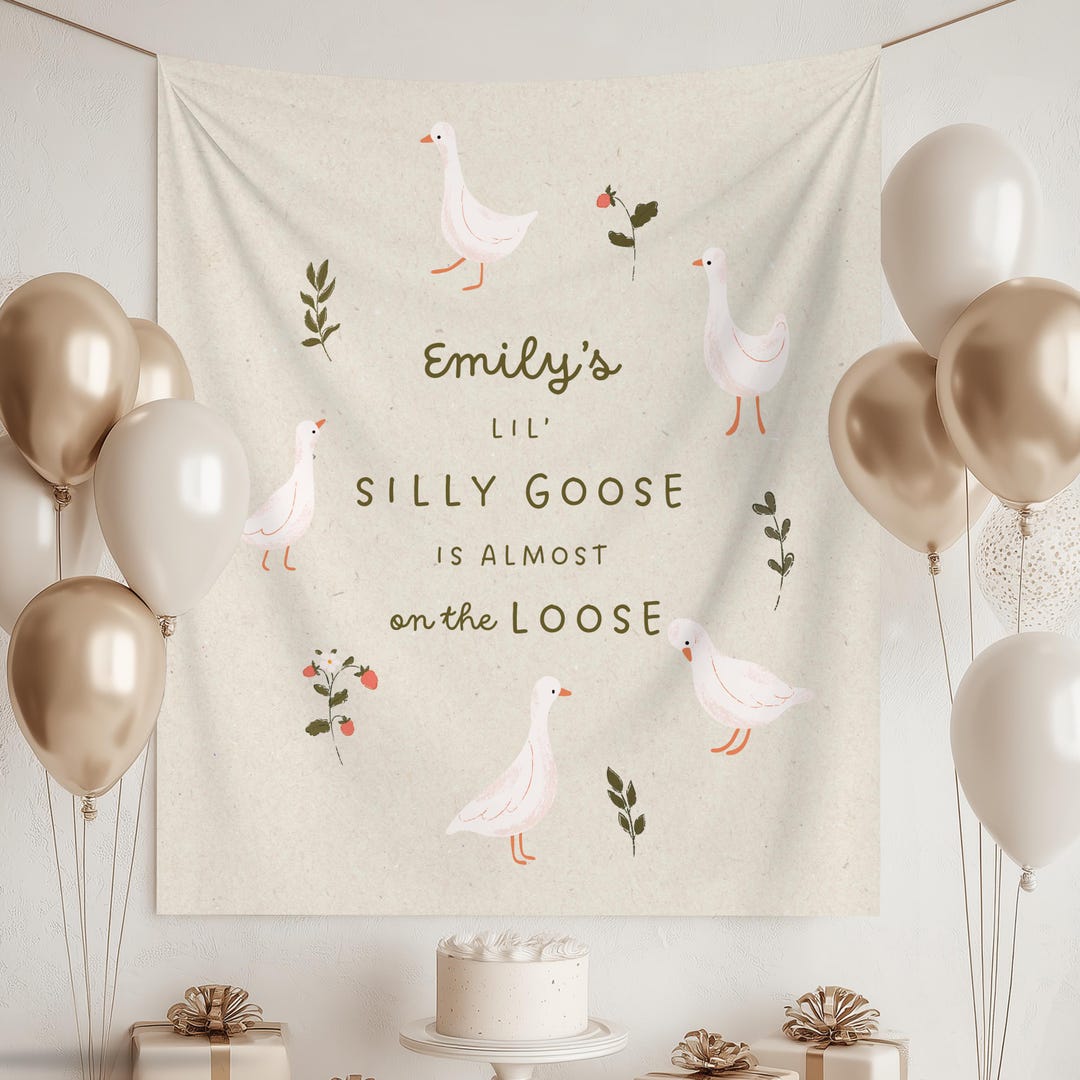 Silly Goose Baby Shower | Personalized Banner - Etsy