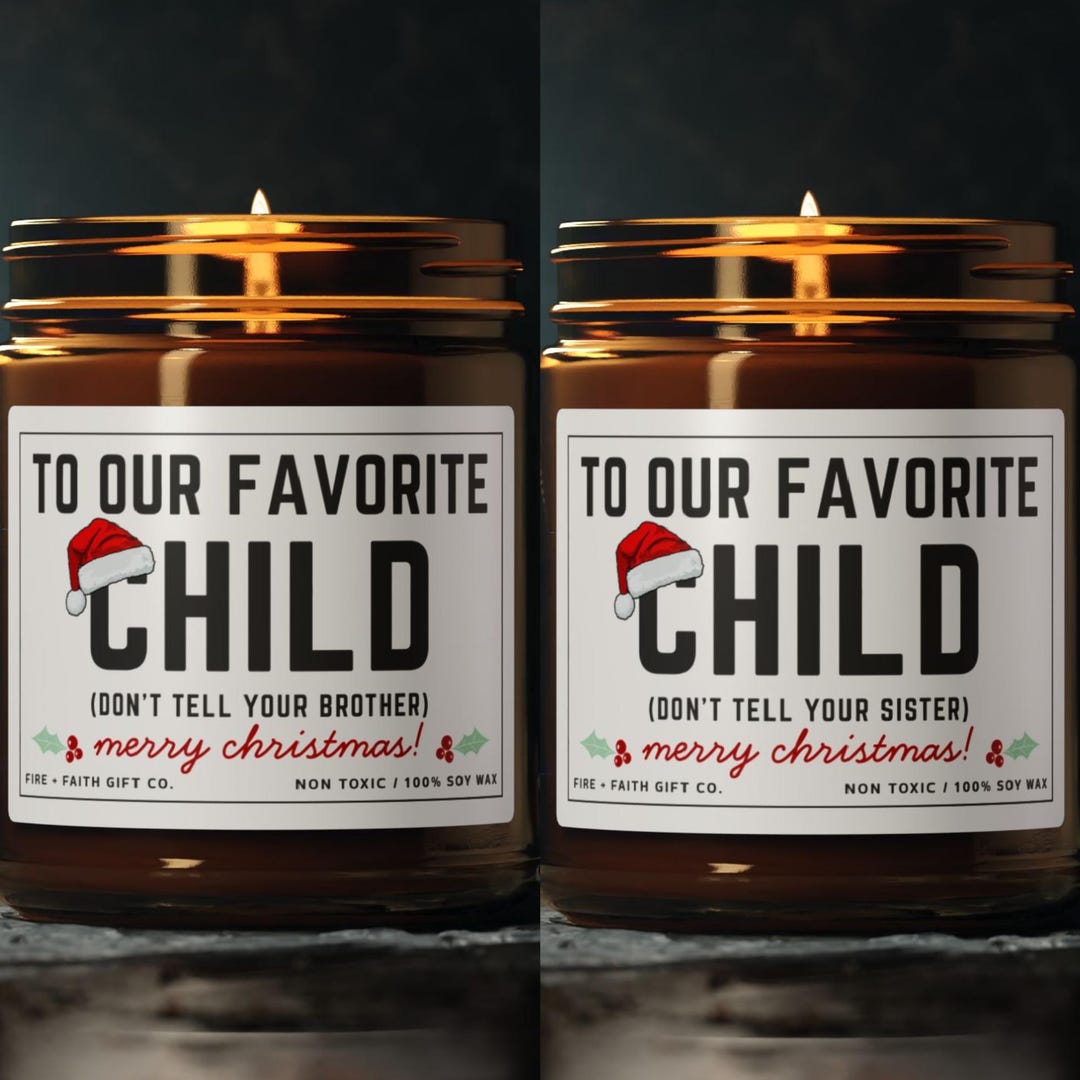 Funny "favorite Child" Soy Wax Candle: Teen Stocking Stuffer - Etsy