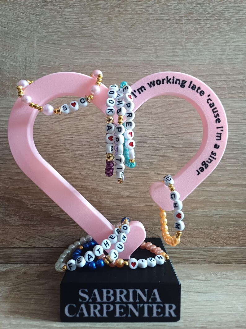 Custom Heart Friendship Bracelet Holder / Music-inspired / Concert Tour ...