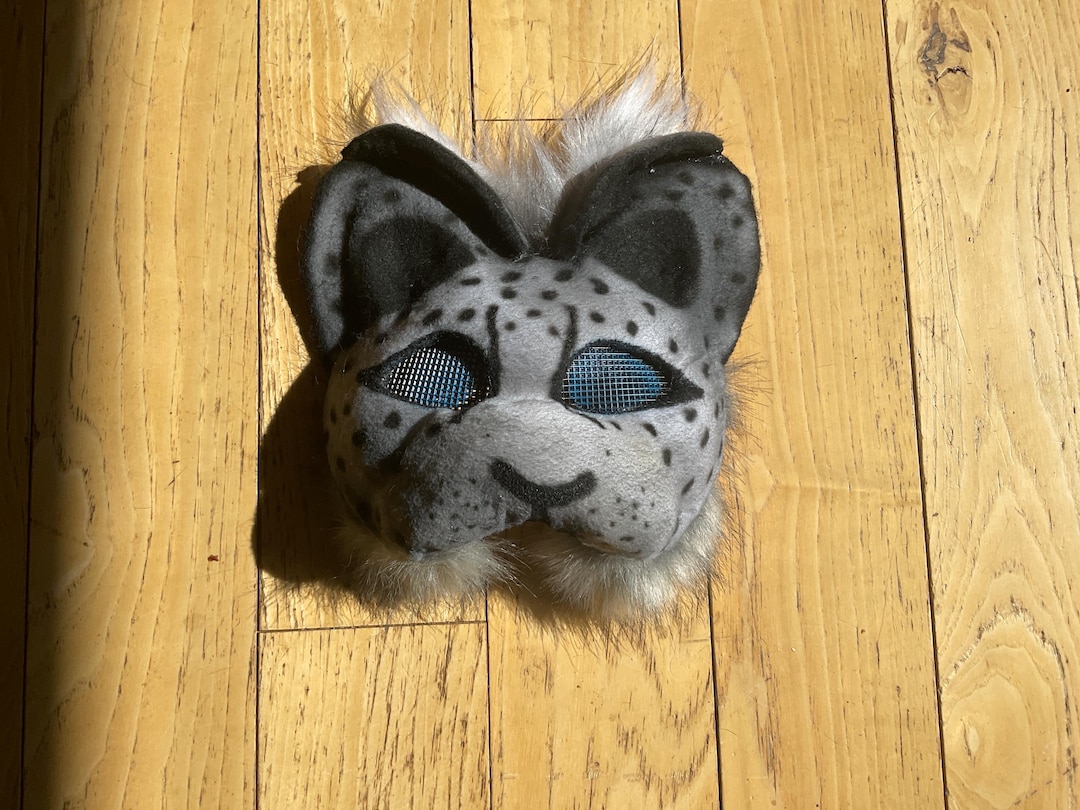 Snow Leopard Cat Mask - Etsy