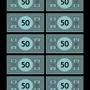 Monopoly Printable Money - Etsy