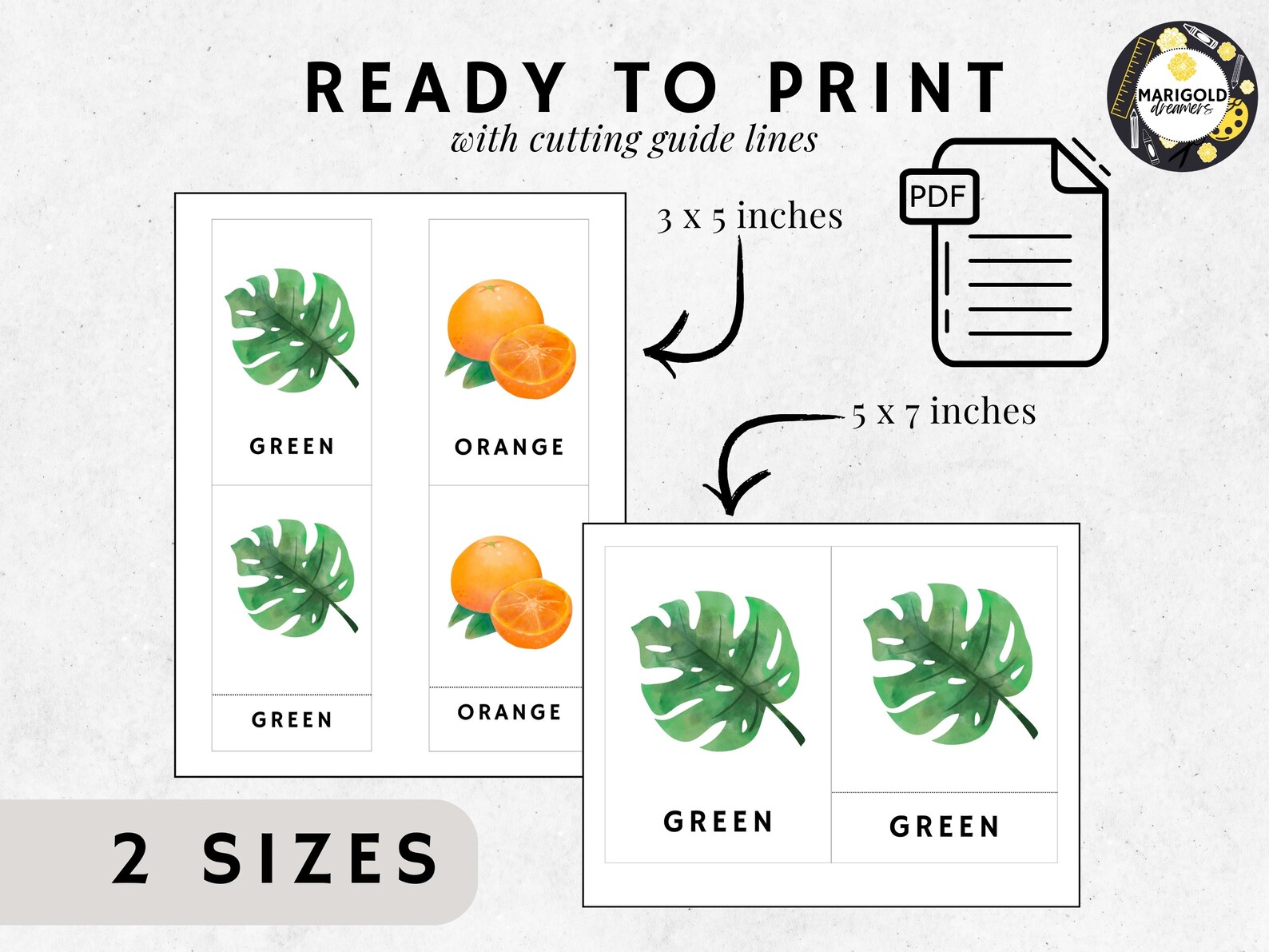 Color Flash Cards for Kids, Printable PDF, Educational Learning Tool ...