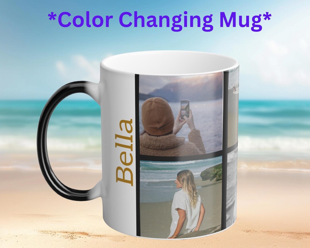 Custom Photo Collage Mug: Color Changing Gift for Nature Lovers - Etsy