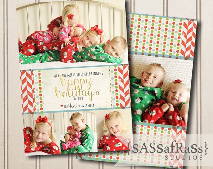 Happy Holidays to Youchristmas Card Template for Adobe Photoshop ...