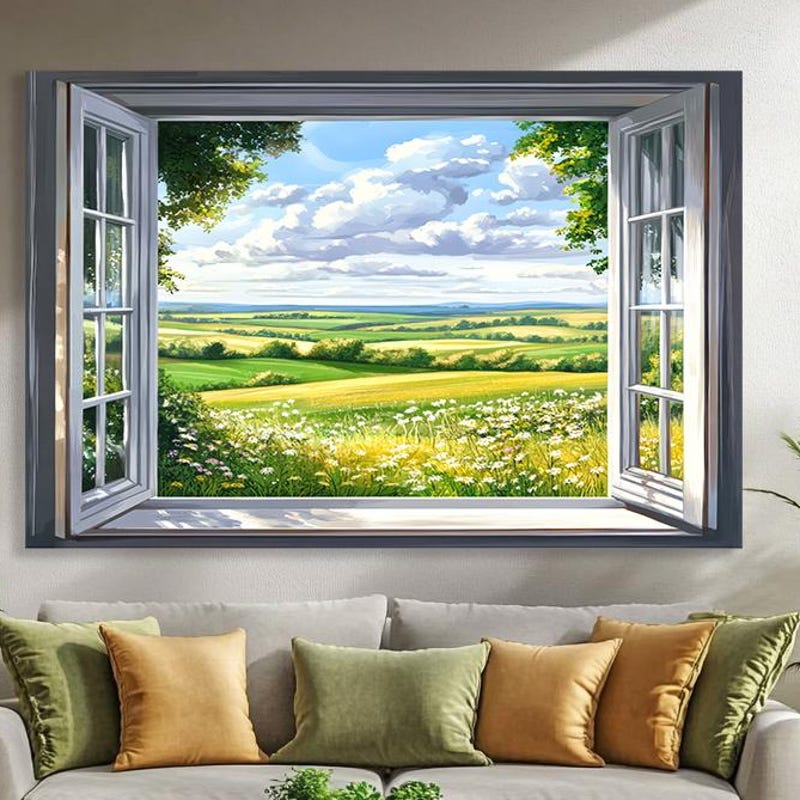 Fake Window Art Poster - Etsy UK