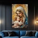 Maria in Blue Cloak With Baby Jesus With Golden Halo, Wall Art. Blessed ...