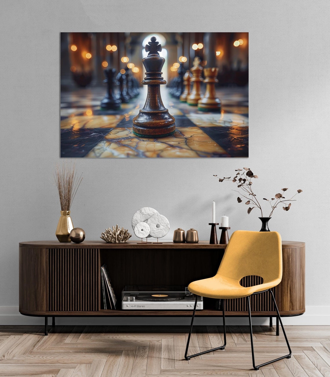 Classic Intellectual пame сhess, Wall Art. Chess, Canvas Print. Black ...