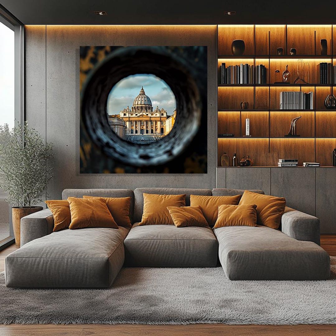 A Legendary View of St. Peter’s Dome Framed by the Famous Aventine ...
