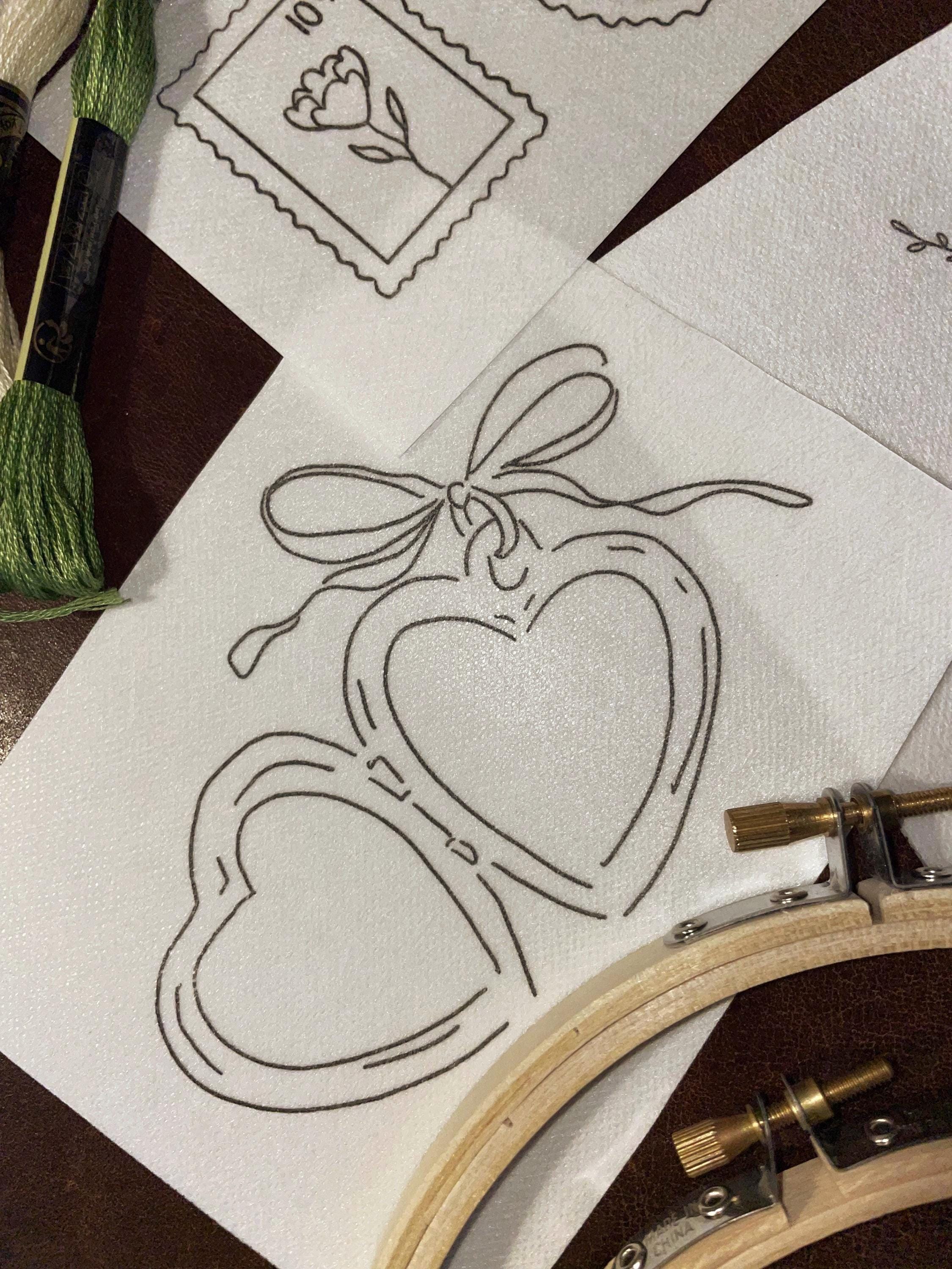 Printable Embroidery Patterns—romantic Set - Etsy
