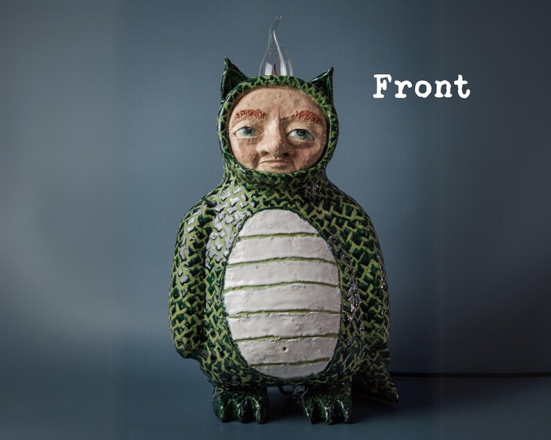 Dragon Table Lamp Ceramic Desk Lamp Handmade Standing Lamp for Mystical ...