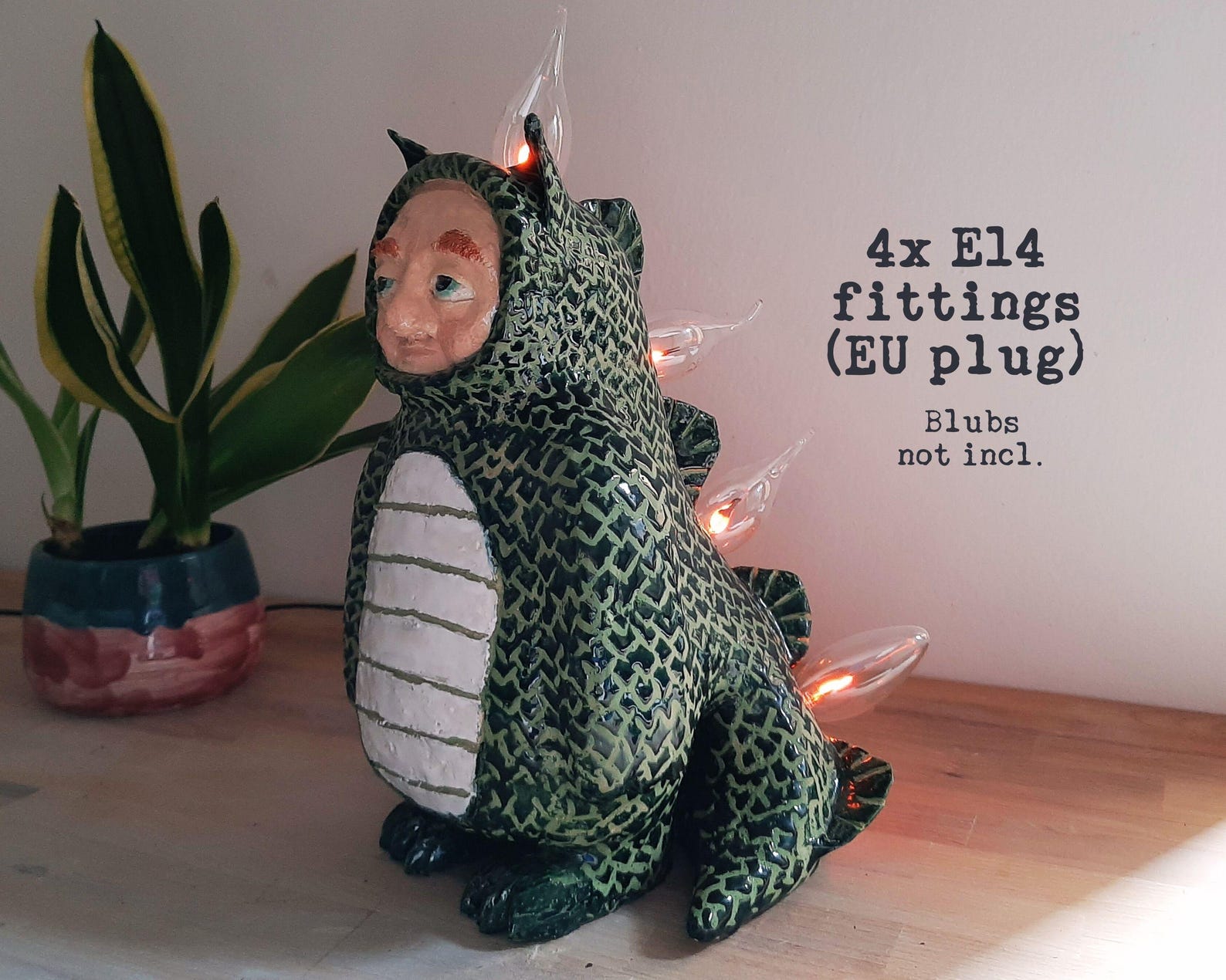 Dragon Table Lamp Ceramic Desk Lamp Handmade Standing Lamp for Mystical ...