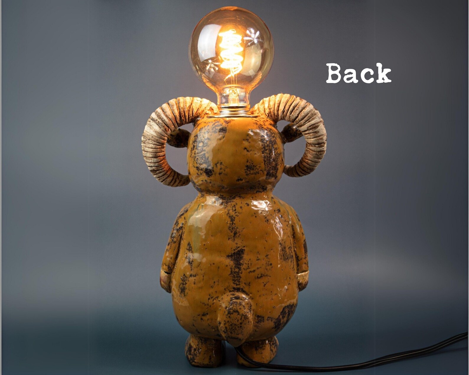 Table Lamp Goat Ceramic Desk Lamp Handmade Standing Lamp for Dopamine ...