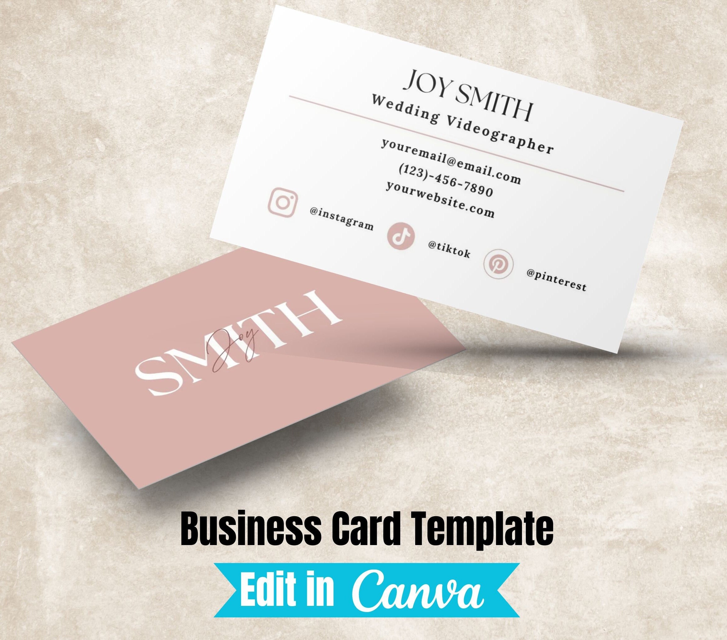 Personalized Business Card Template Customizable Design for Your Brand ...