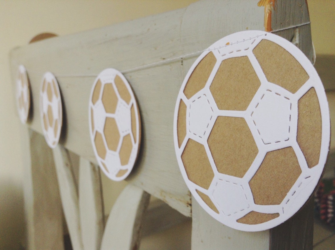 Football Garland Paper Garland Sports Decor Soccer Garland - Etsy