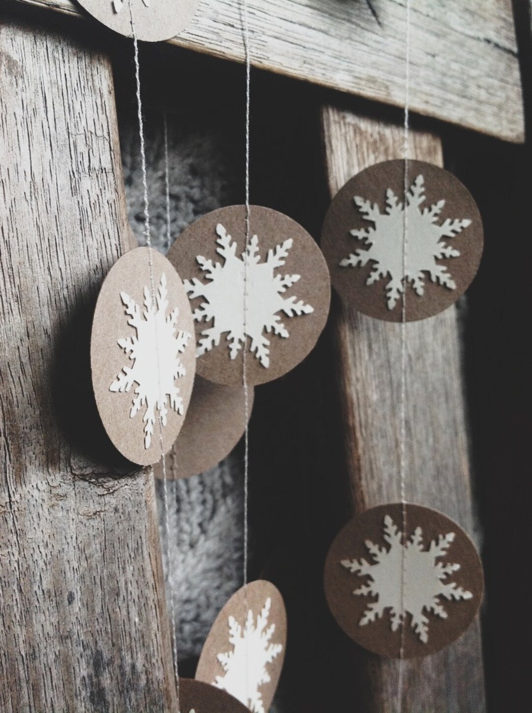 Snowflake Garland - Winter Decor - Christmas Decoration - Holiday Decor ...