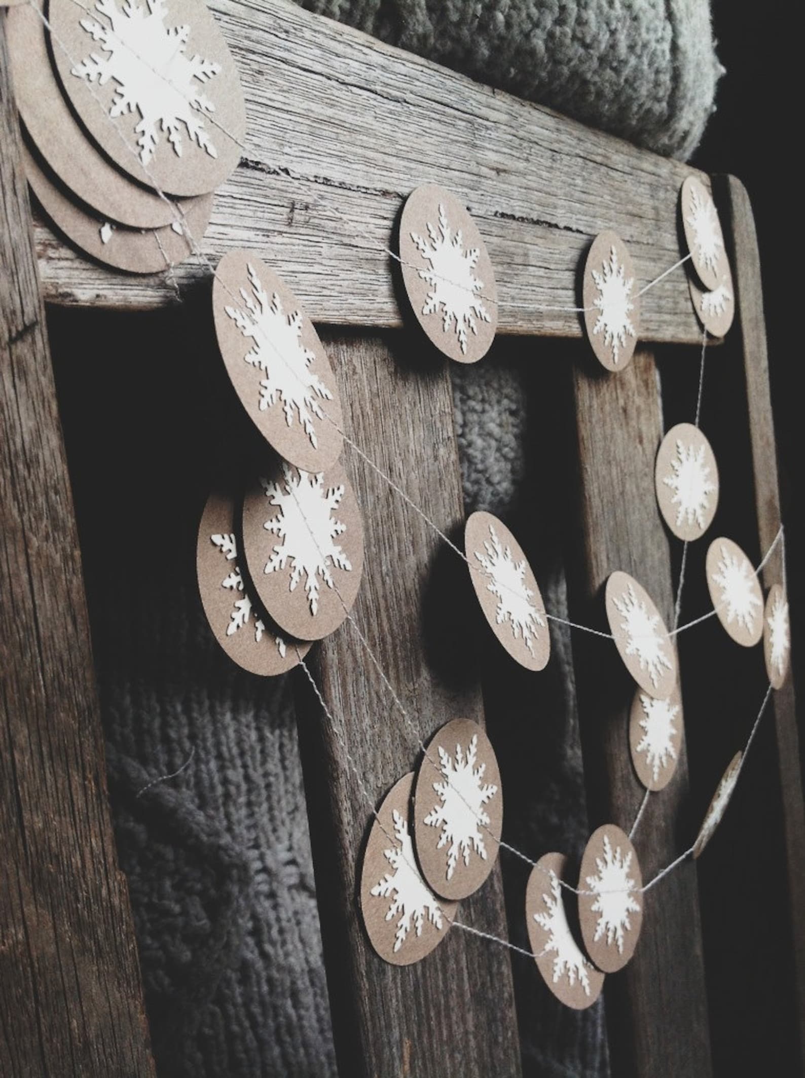 Snowflake Garland Winter Decor Christmas Decoration - Etsy