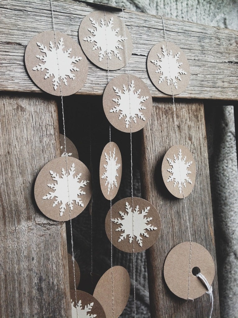 Snowflake Garland Winter Decor Christmas Decoration - Etsy