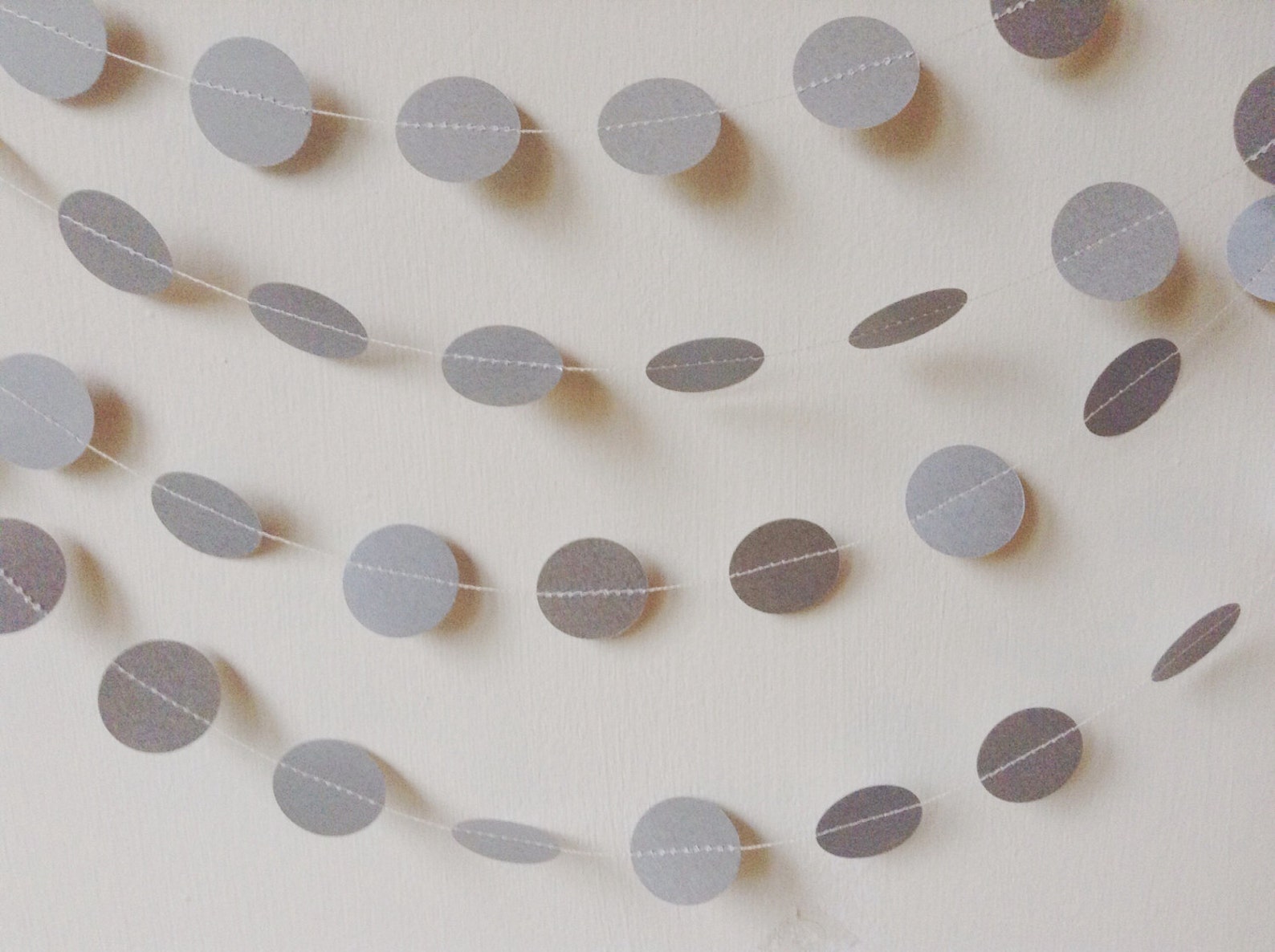 Silver Paper Garland 1 Circles Silver Wedding Garland - Etsy