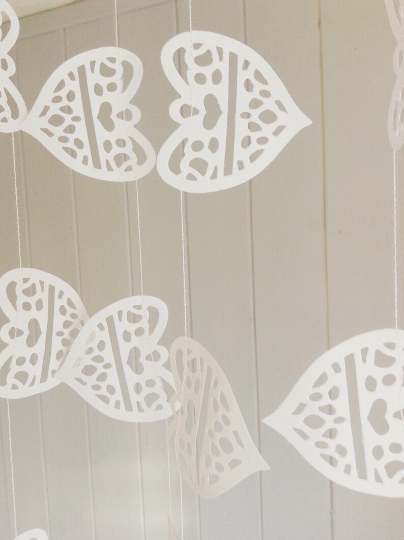 Wedding Garland Heart Garland White Wedding Garland Lace - Etsy