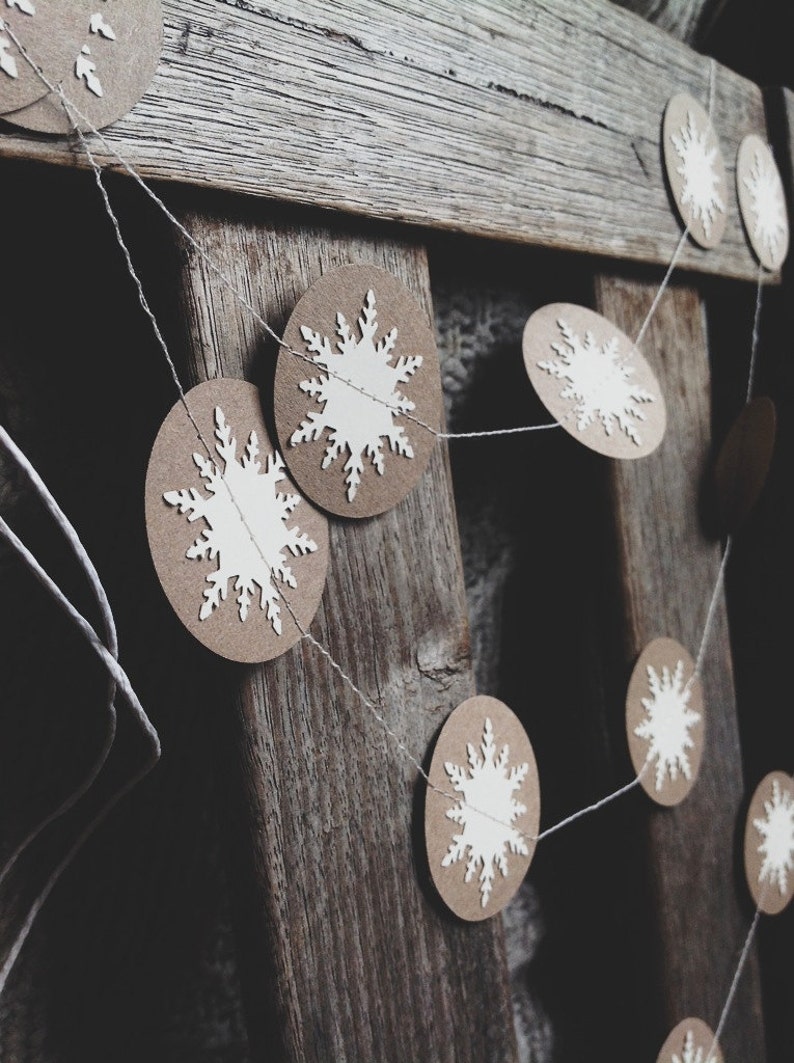 Snowflake Garland Winter Decor Christmas Decoration - Etsy