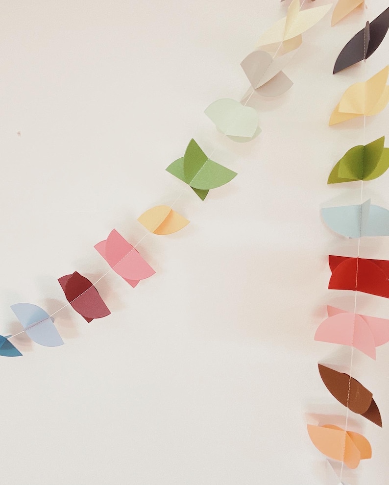 Rainbow Garland Modern Paper Garland Party Decor Photo | Etsy