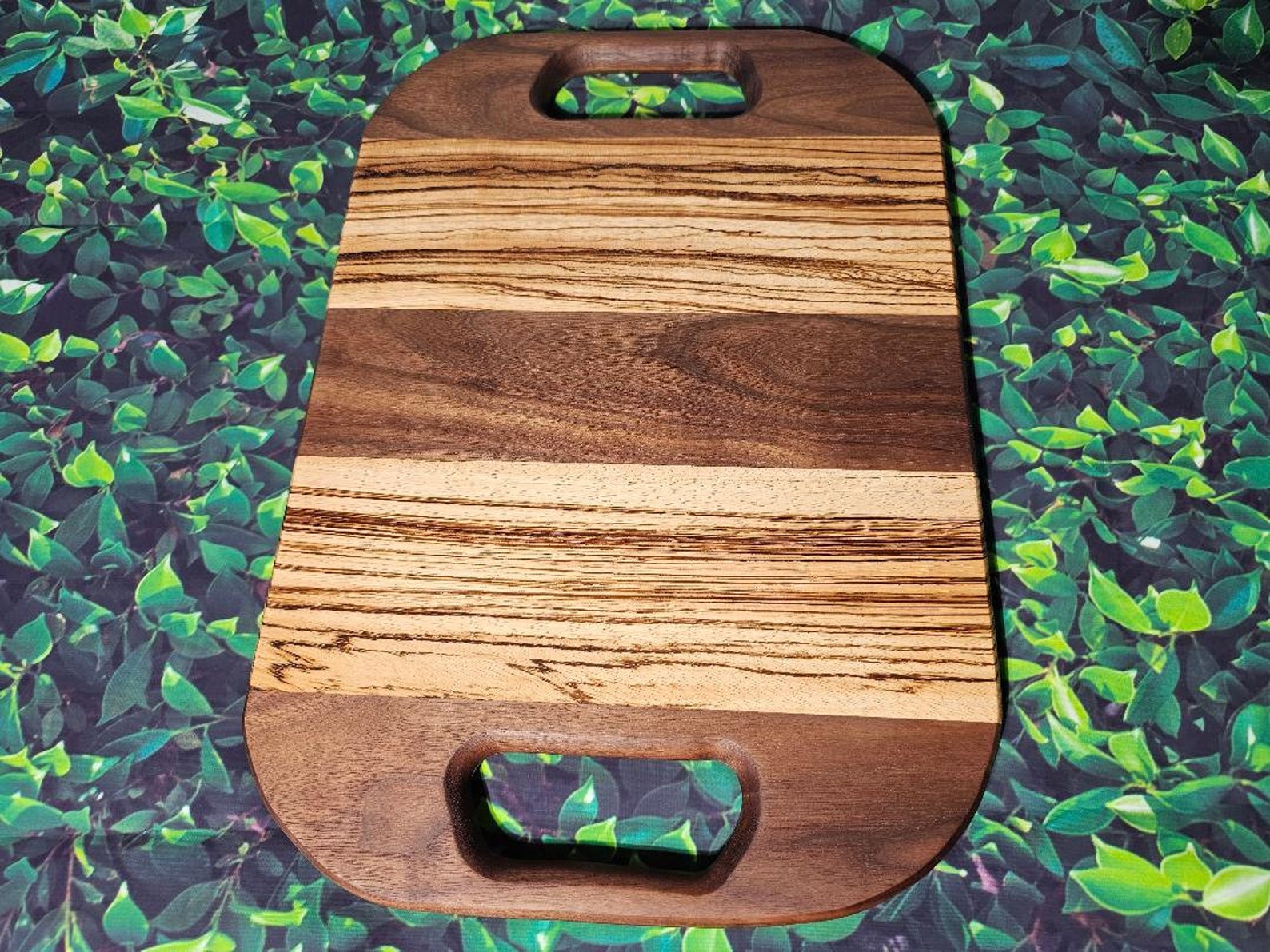 Walnut and Zebra Wood Custom Serving Board - Etsy