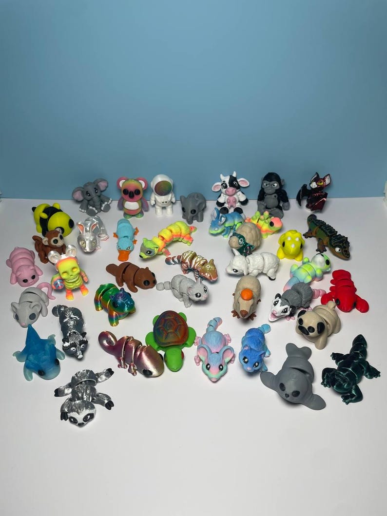 Random Pack(5/10/20/30 Pack) / Tiny Wiggly Pocket Pets / Desk Toys/ 3D ...