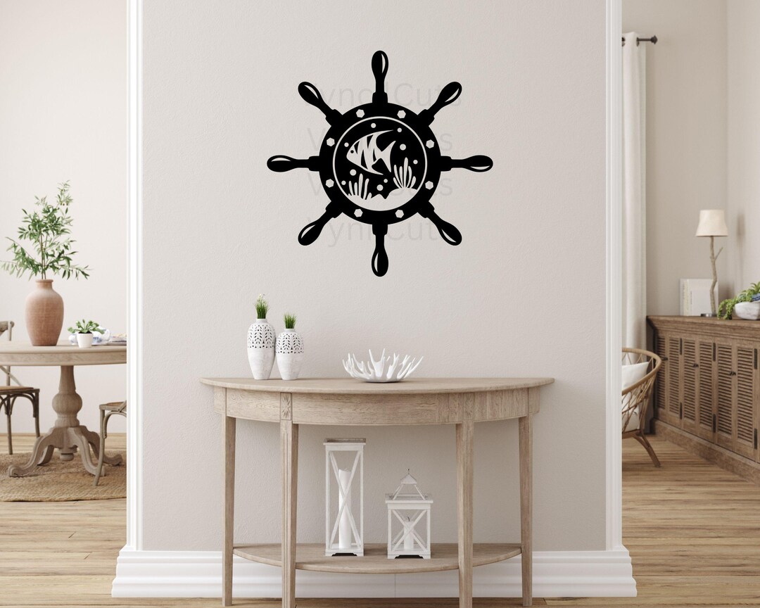 Nautical Ship Helm Removable Wall Decal - Etsy