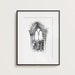 Castle Window Ruins Architecture Art Print | Pen Ink Illustration ...