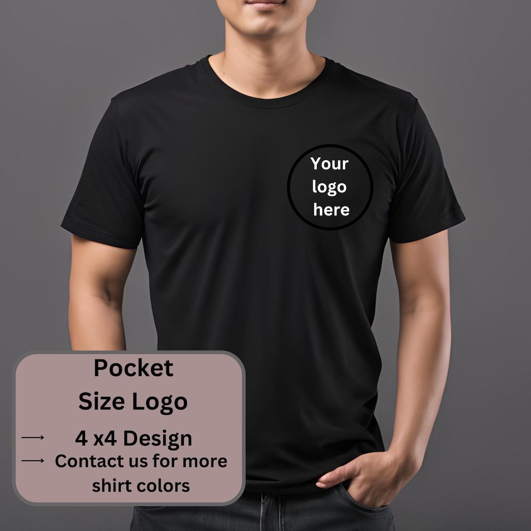 Custom Business T-shirt With Chest Pocket Logo | Personalized Company ...