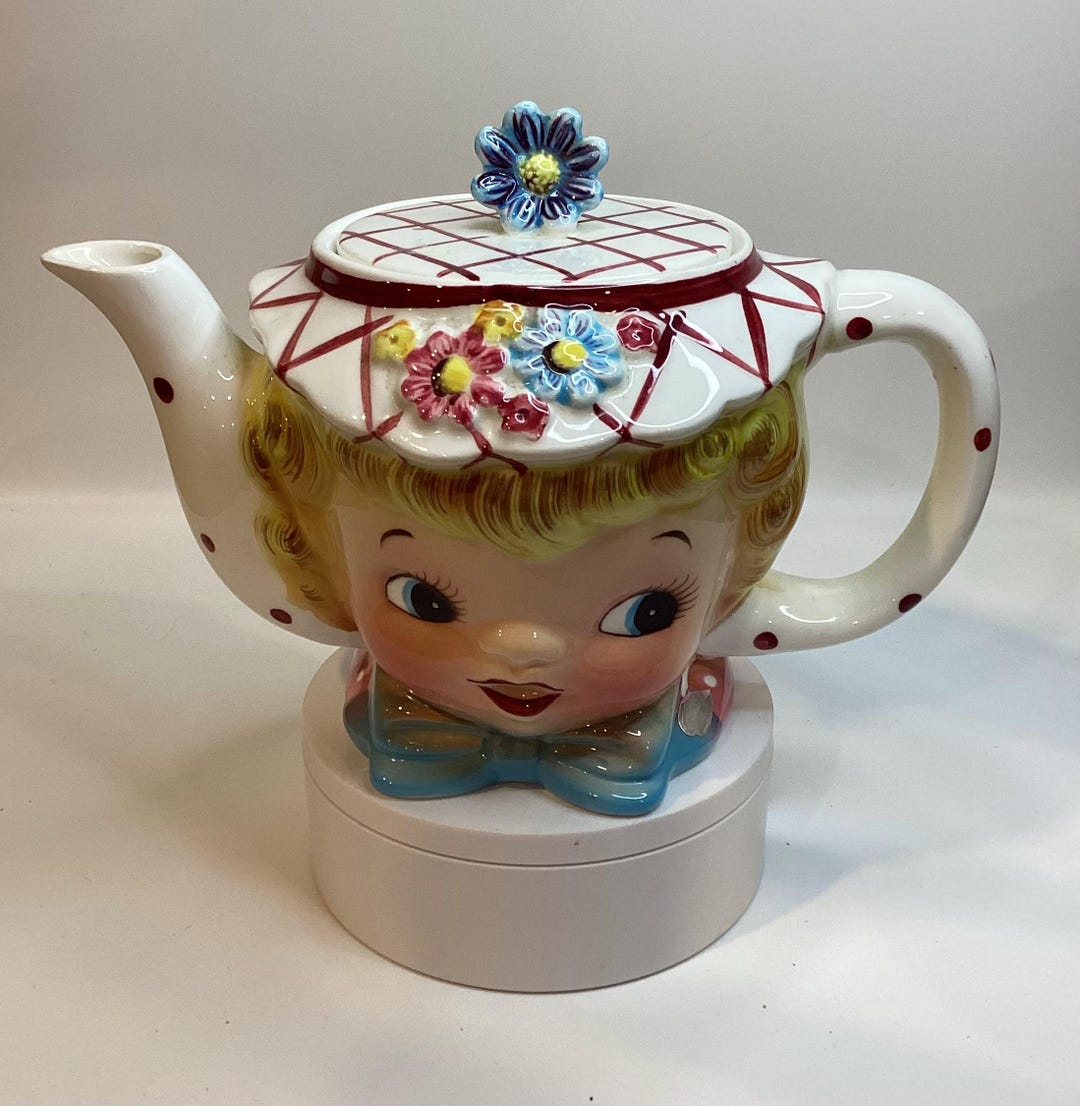 Vintage Lefton/esd Miss Dainty Teapot - Etsy