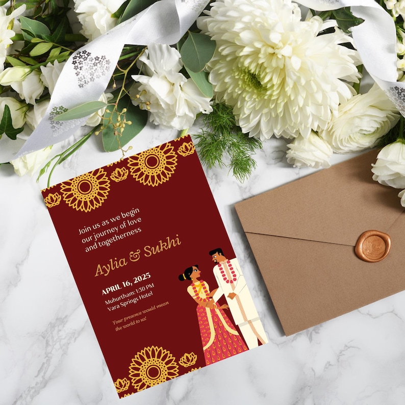 Indian Wedding and Reception & Save the Dates Invitations, Sikh Hindu ...