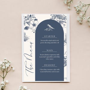 Garden Inspired Menu, Wildflower Wedding Menu, Boho Table Menu ...