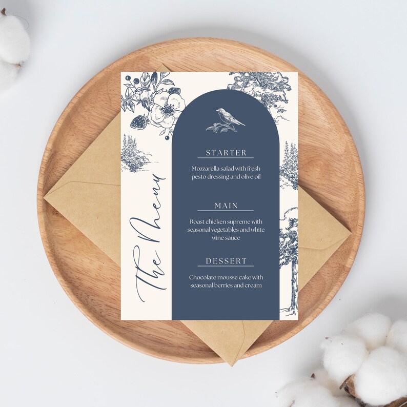 Garden Inspired Menu, Wildflower Wedding Menu, Boho Table Menu ...