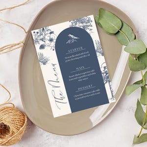 Garden Inspired Menu, Wildflower Wedding Menu, Boho Table Menu ...