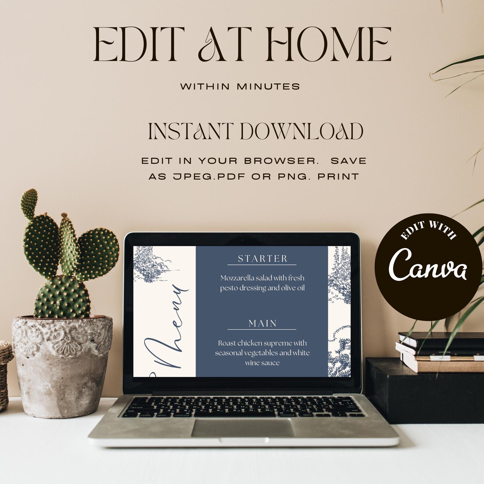 Garden Inspired Menu, Wildflower Wedding Menu, Boho Table Menu ...