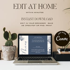 Garden Inspired Menu, Wildflower Wedding Menu, Boho Table Menu ...