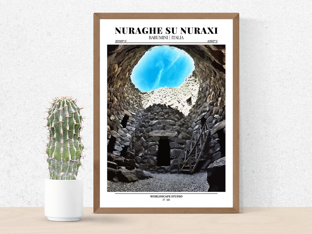 Affiche Nuraghe Su Nuraxi Sardaigne Antique Impression Art ...