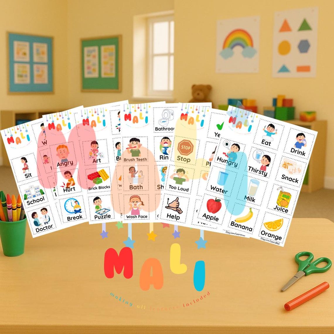 MALI : Label & Learn - 66 Printable Basic PECS Book Labels - Etsy