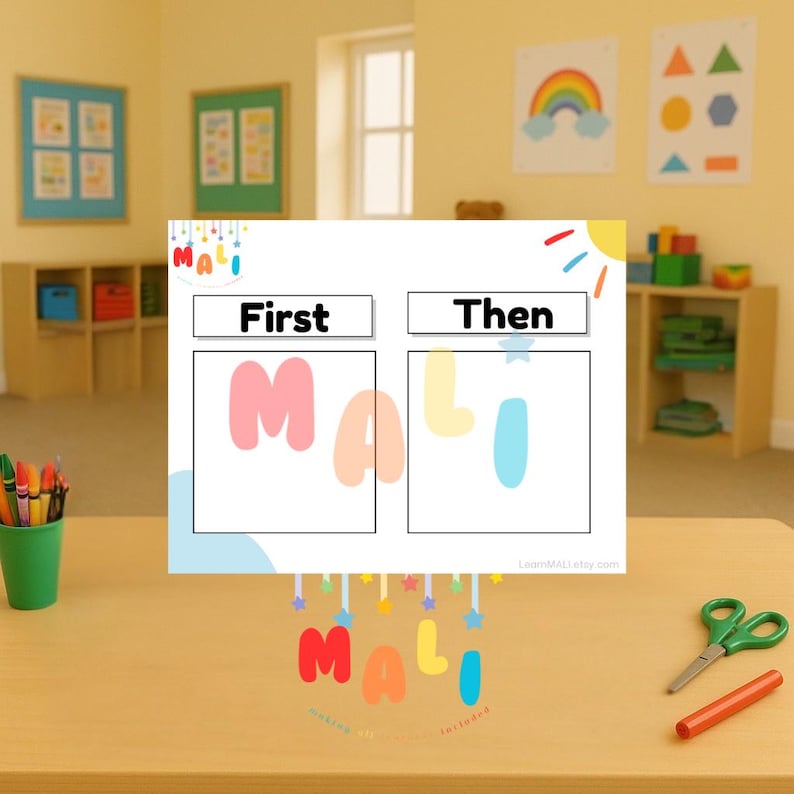 MALI : Printable PECS First-then Sequence Visual - Etsy