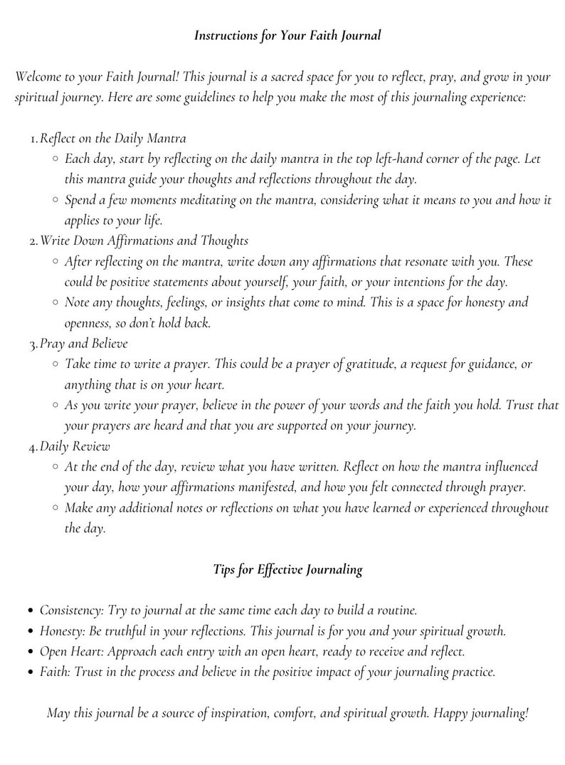 30-day Faith Journal: Daily Reflections for Spiritual Growth ...