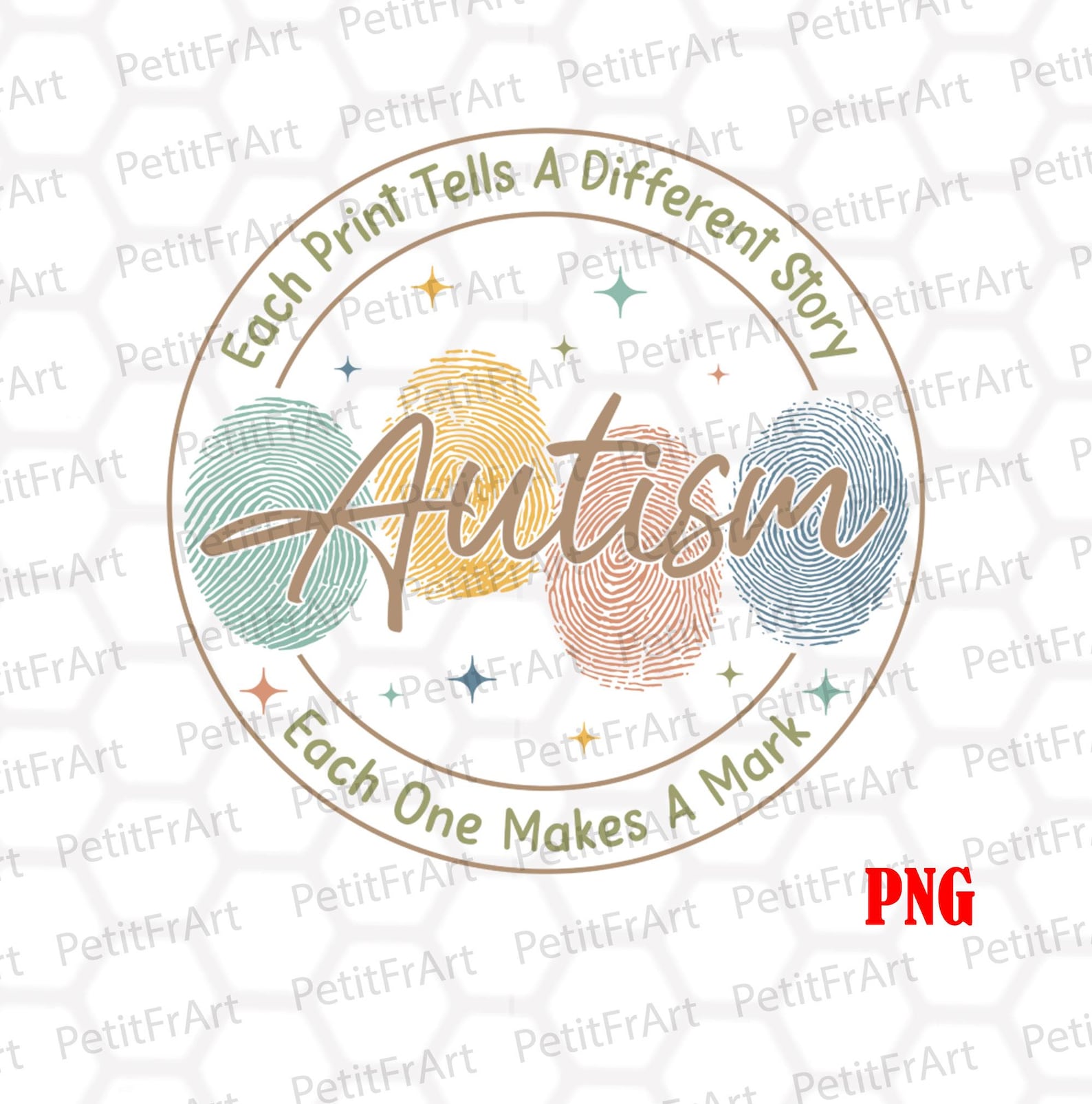 Autism Awareness Png, Fingerprint Design (digital Download) - Etsy