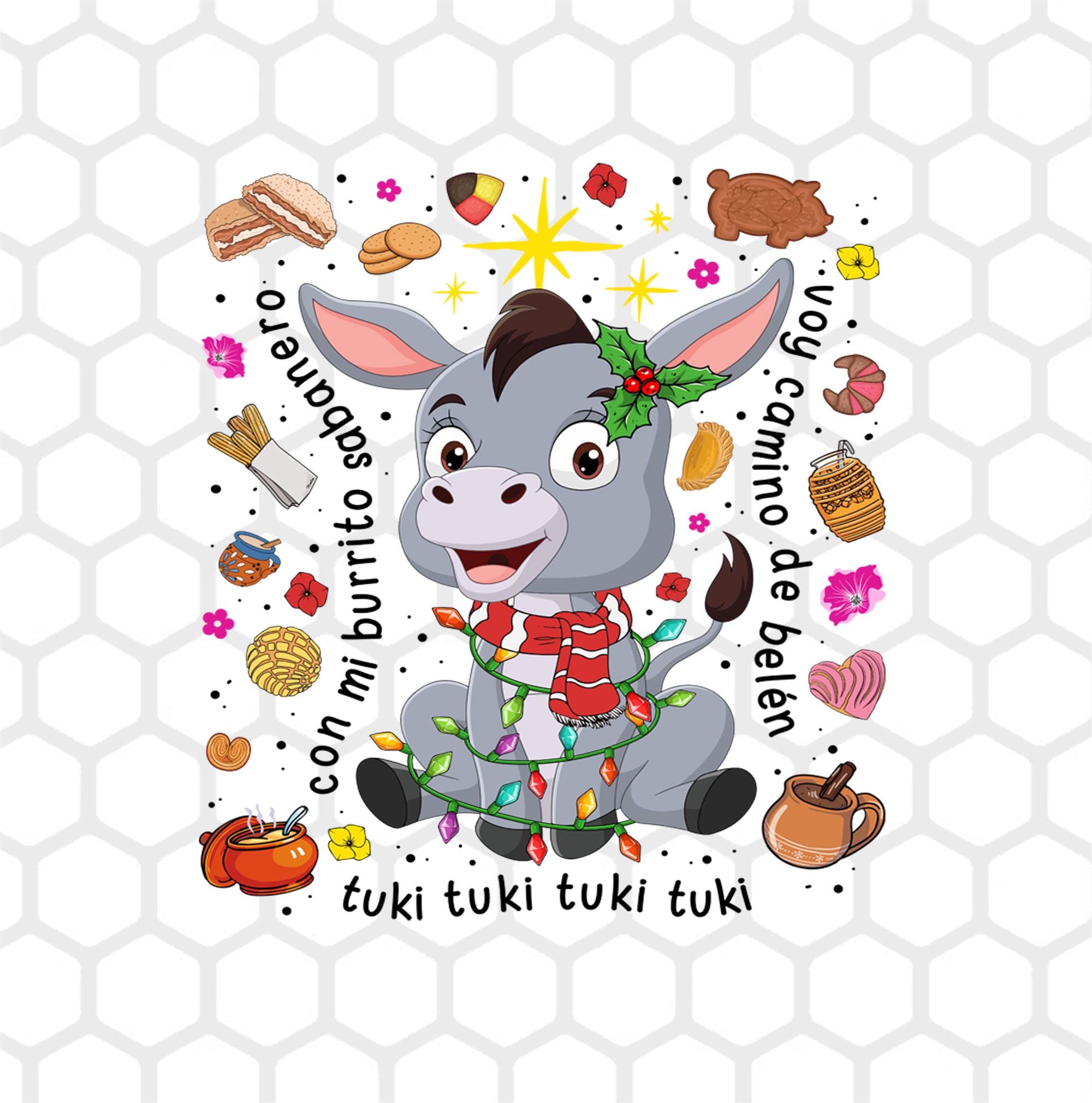 Mi Burrito Sabanero Mexican PNG, Feliz Navidad Digital Download, Tuki ...