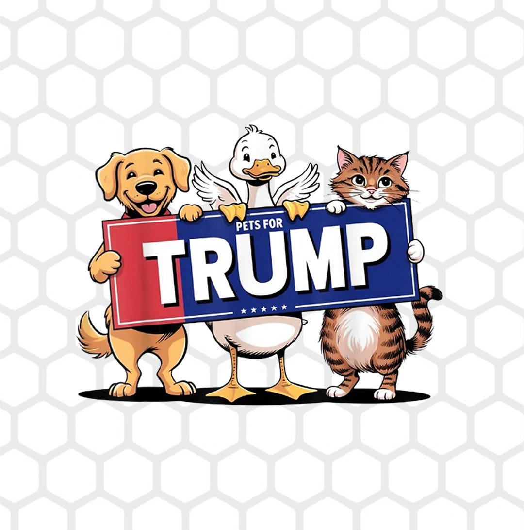 Cat Duck Dog Pets for Trump Png, Funny Trump Png, Presidential Election ...