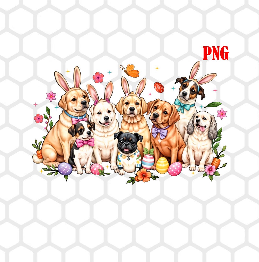 Easter Dogs Png, Cute Easter Png, Dogs Png, Dog Lover Png, Dog Easter ...