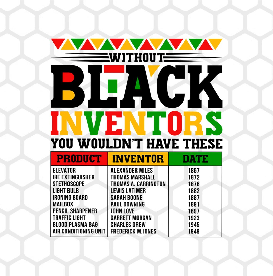 Without Black Inventors PNG, Black History Month , Sublimation Design ...