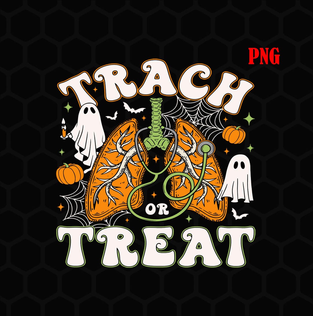 Retro Nurse Respiratory Therapist Halloween Png, Trach or Treat Png - Etsy
