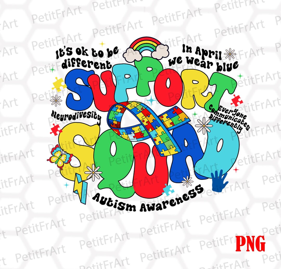 Autism Support Squad Png, Autism PNG, Autism Awareness Coquette Png ...