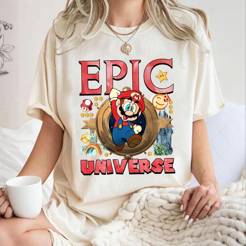 Comfort Colors Super Mario Epic Universe Family Shirt, Matching ...